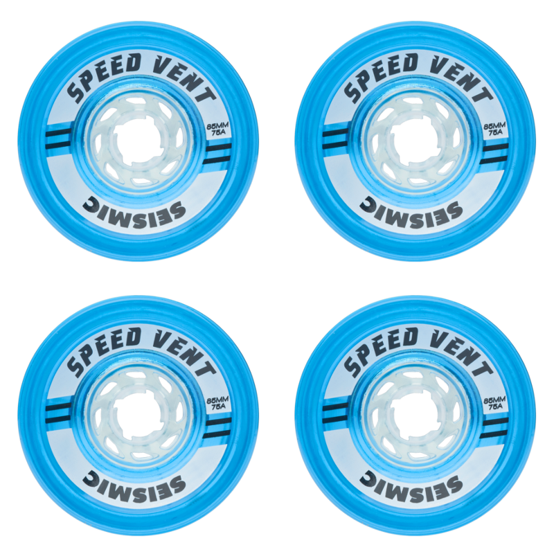 SEISMIC SPEED VENT WHEELS 85MM X 52MM 75A - CLEAR BLUE – ThaneLife ...